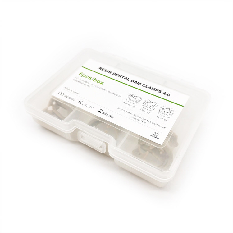 Resin Material Soft Dental Rubber Dam Clamps 6 Pieces Set Endodontic ...