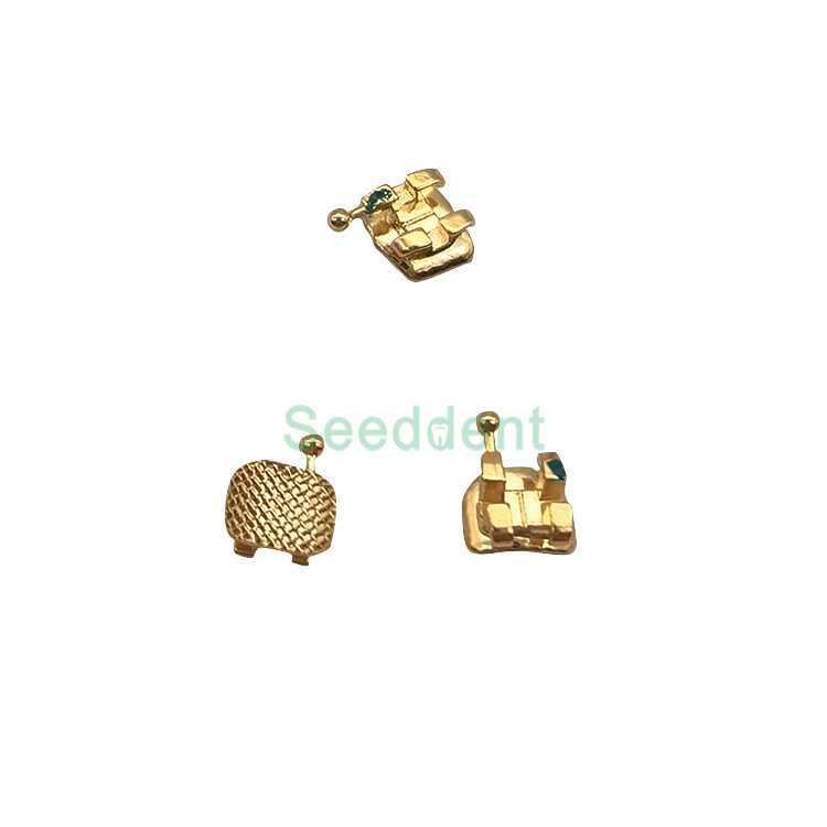 Dental Roth / MBT Golde Plated Bracket / Orthodontic Golden Color ...