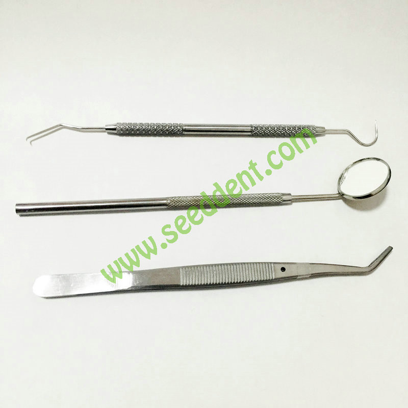 Instrument 3pcs set (tweezers/mouth mirror/probe)