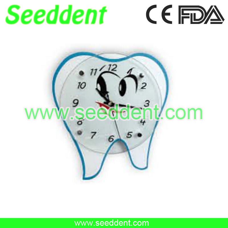 Colorful tooth shape clock VIII
