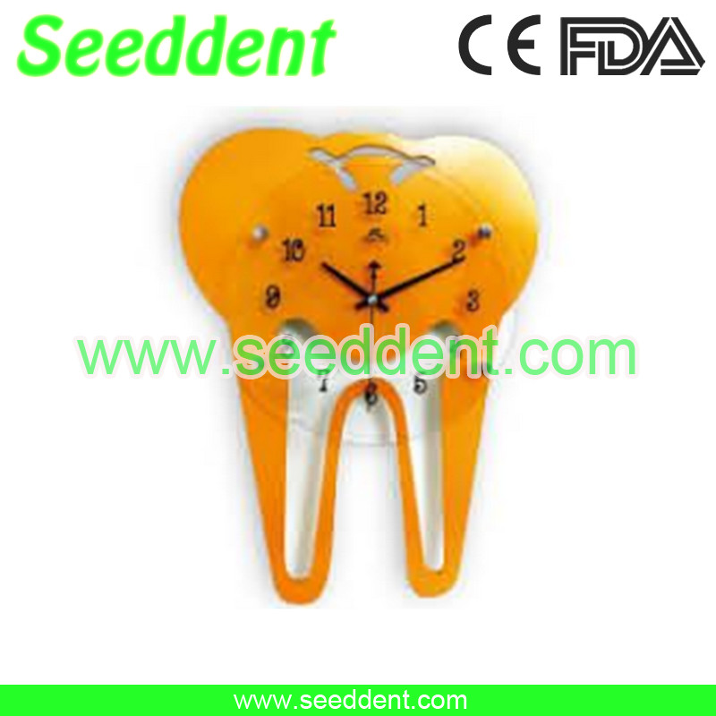 Colorful tooth shape clock V