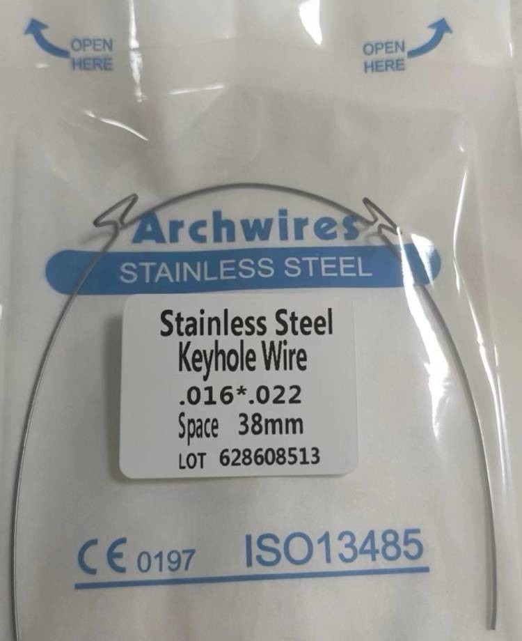 Orthodontic Stainless Steel / TMA Keyhole / Hook Wire Dental Archwire