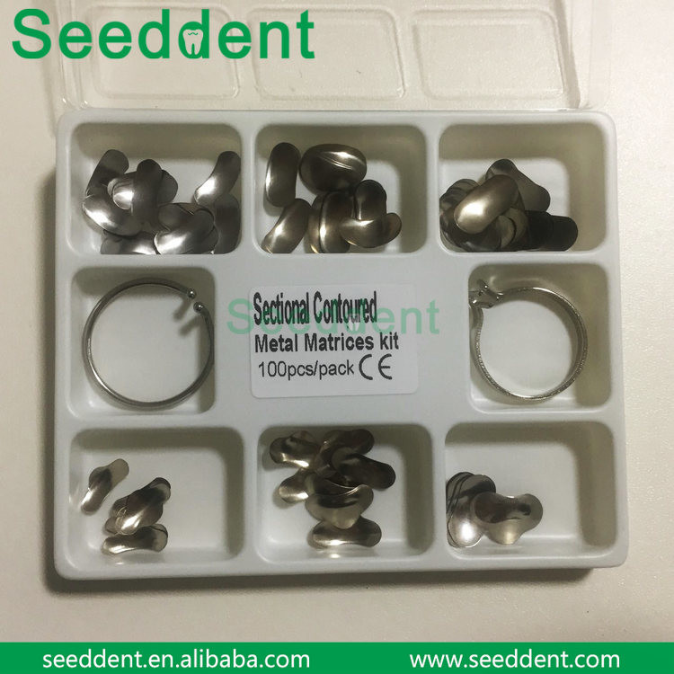 Dental Sectional Contoured Metal Matrices Kit / Dental Matrix Band Kit