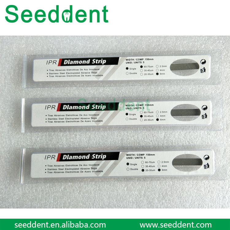 Dental Interproximal Abrasive Strips with Single side